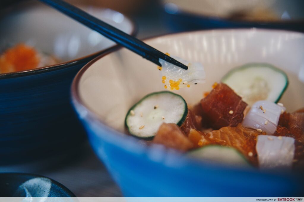 Umi Nami Review: Bara Chirashi Don At $10 And Aburi Salmon Don At $13 ...