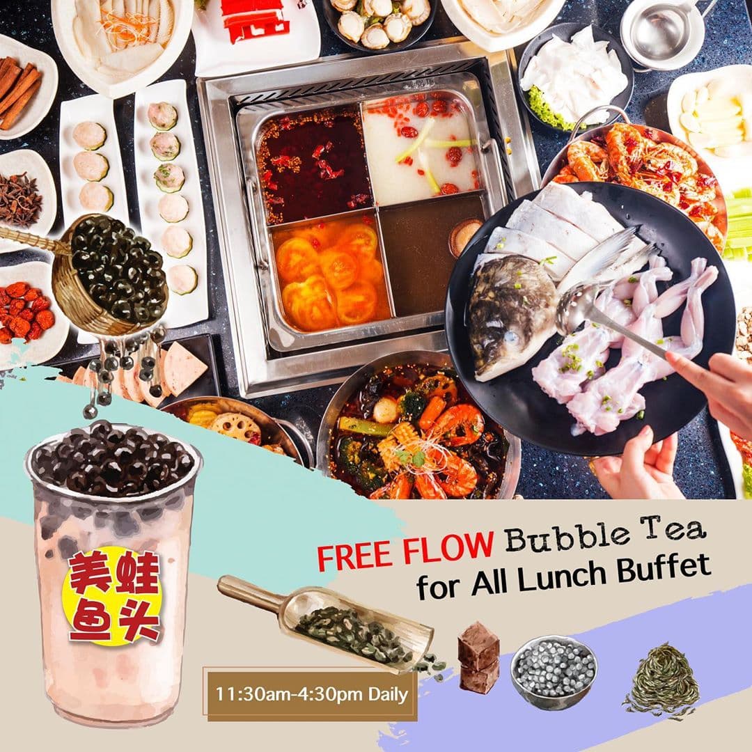 Frog Meat Fish Head: Hotpot Buffet At Chinatown With Free-Flow Bubble ...