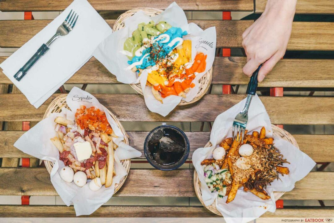 Spuds Review: New Cafe In Orchard Serves Rainbow Cheese Fries And Nasi ...