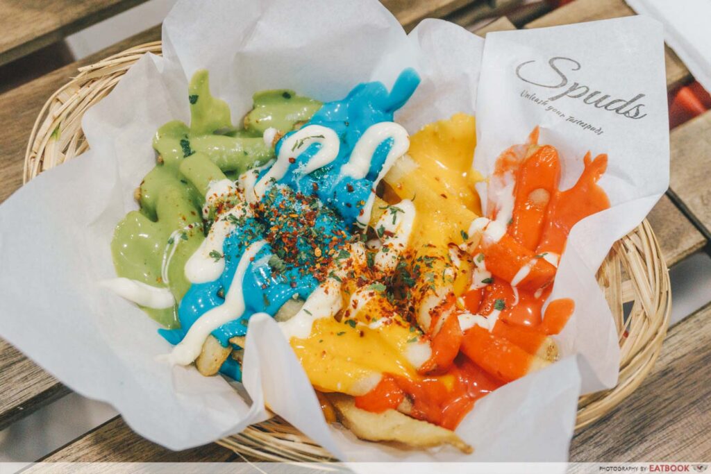 Spuds Review: New Cafe In Orchard Serves Rainbow Cheese Fries And Nasi ...