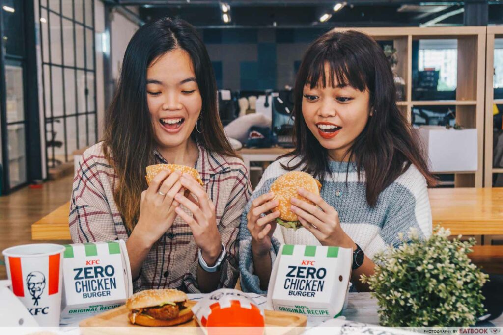 KFC Launches New Meat-Free Zero Chicken Burger - Eatbook.sg - Local ...