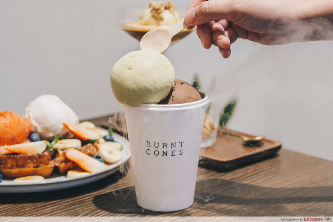 Burnt Cones Review: Gelato Cafe Open Till 12am | Eatbook.sg