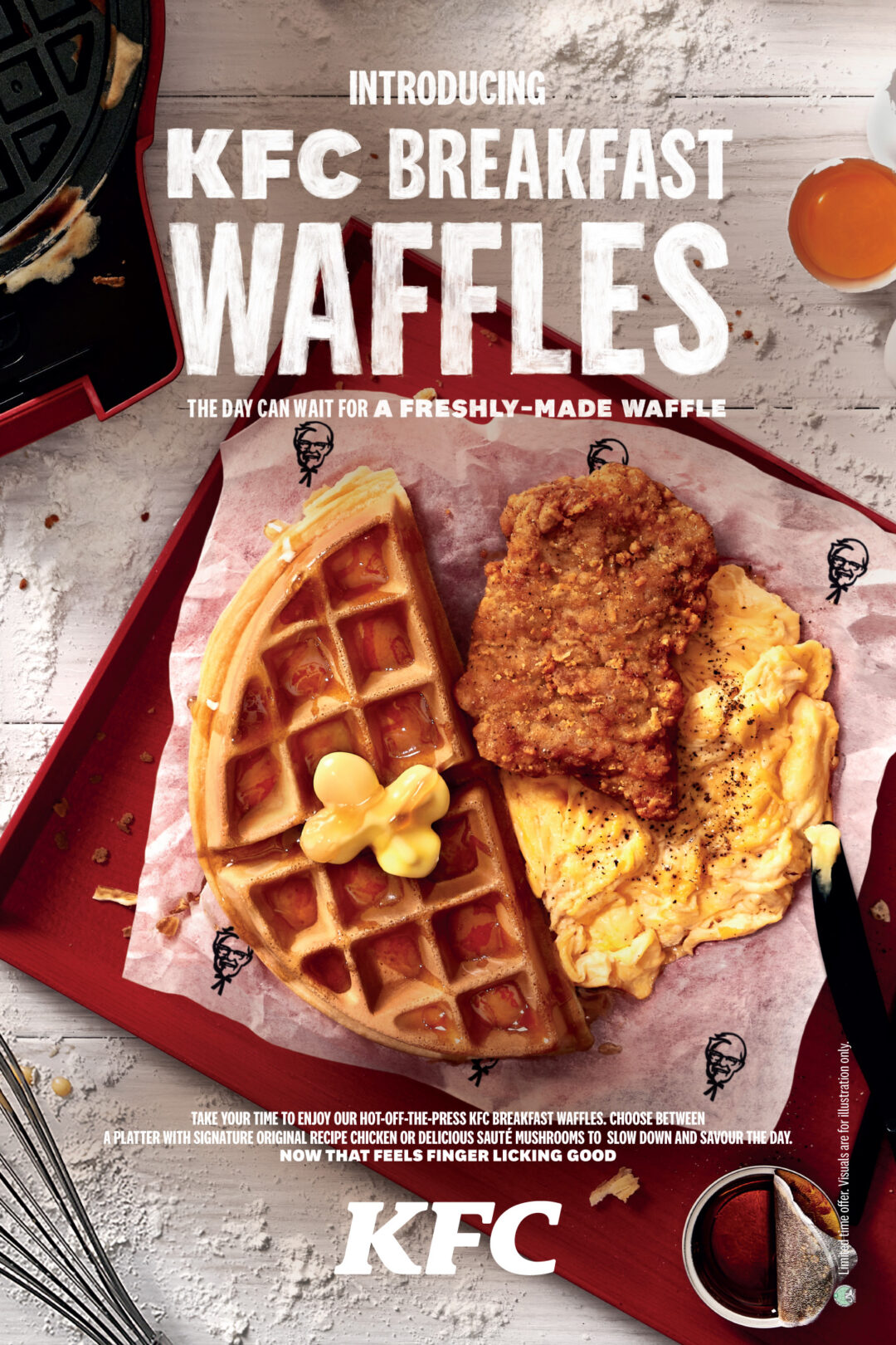 KFC Launches Breakfast Waffles With Fried Chicken And Scrambled Eggs