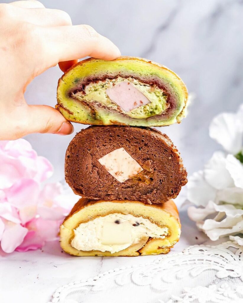 Kloudbakes: IG Bakery With Pistachio Raspberry And Orh Nee Cake Rolls