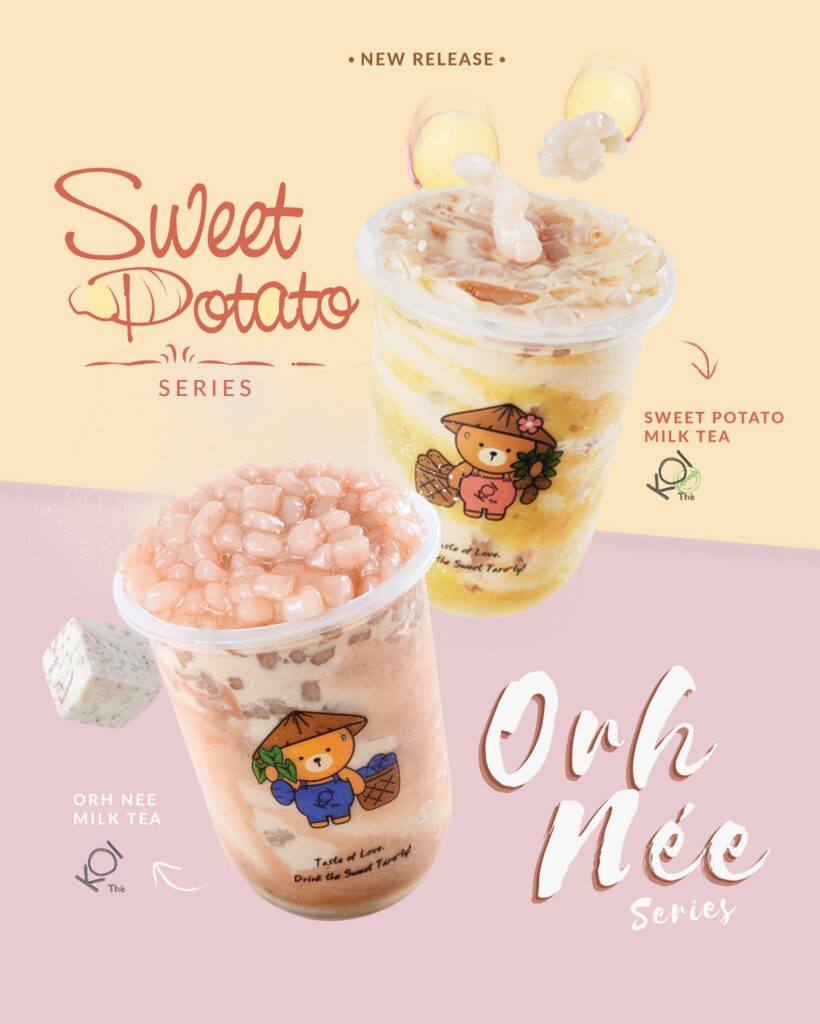 KOI Launches New Sweet Potato And Orh Nee Bubble Teas
