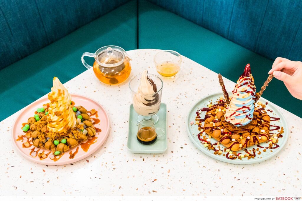 AM:PM Cafe Review: Egglet Waffles With Soft Serve Ice Cream In Ang Mo Kio