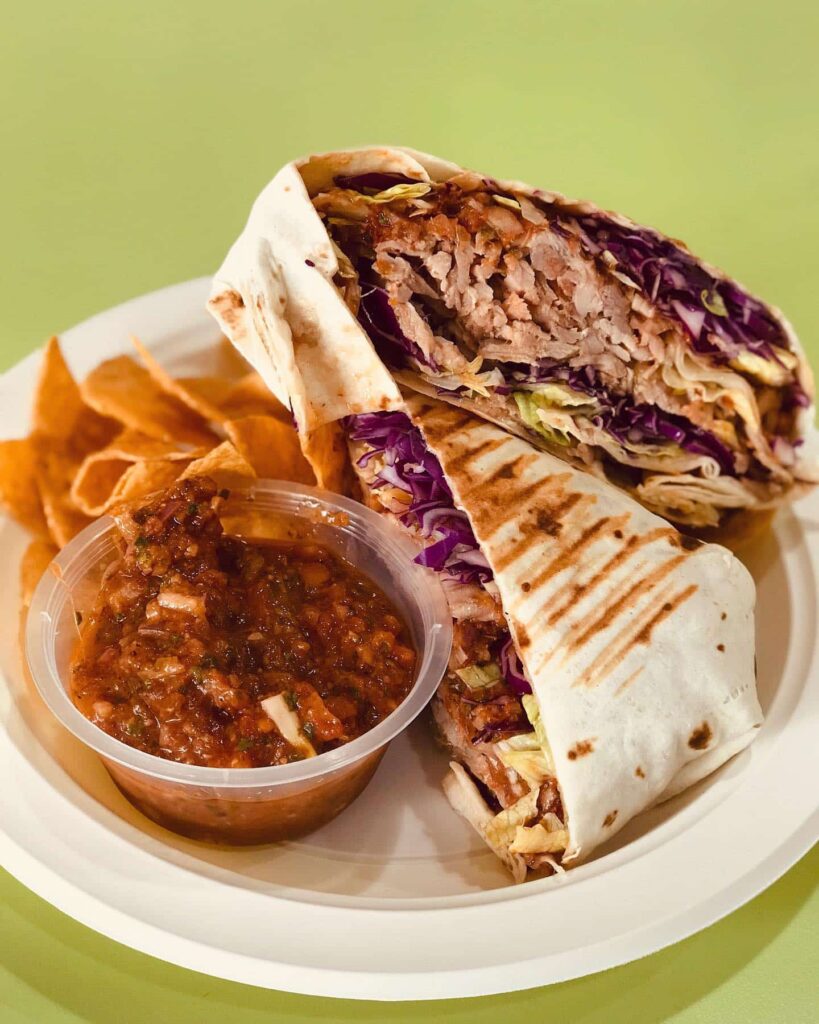 James’ Quesadillas & Brunch: Pulled Pork Burrito And Grilled Dill ...