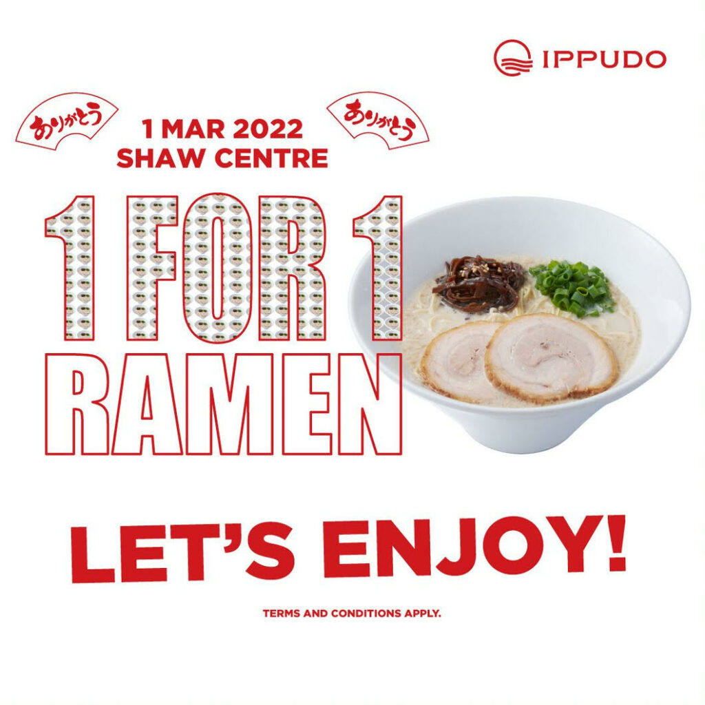 IPPUDO Shaw Centre Has 1-For-1 Ramen On 1 March, Popular Yokohama Ramen ...