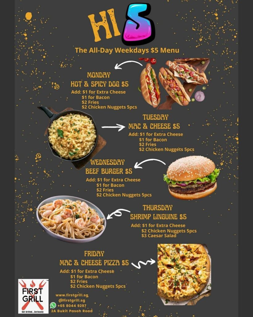 First Grill: $5++ Western Lunch At Tanjong Pagar | Eatbook.sg