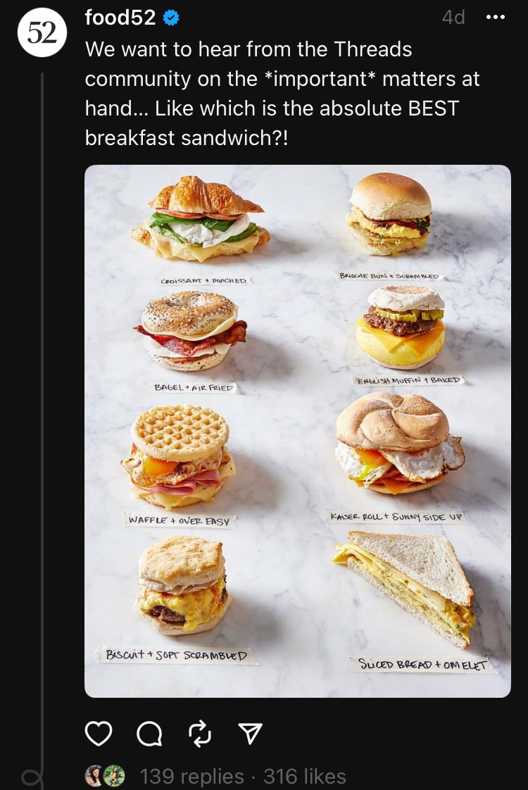 7 Best Threads Accounts To Follow For Food Content | Eatbook.sg