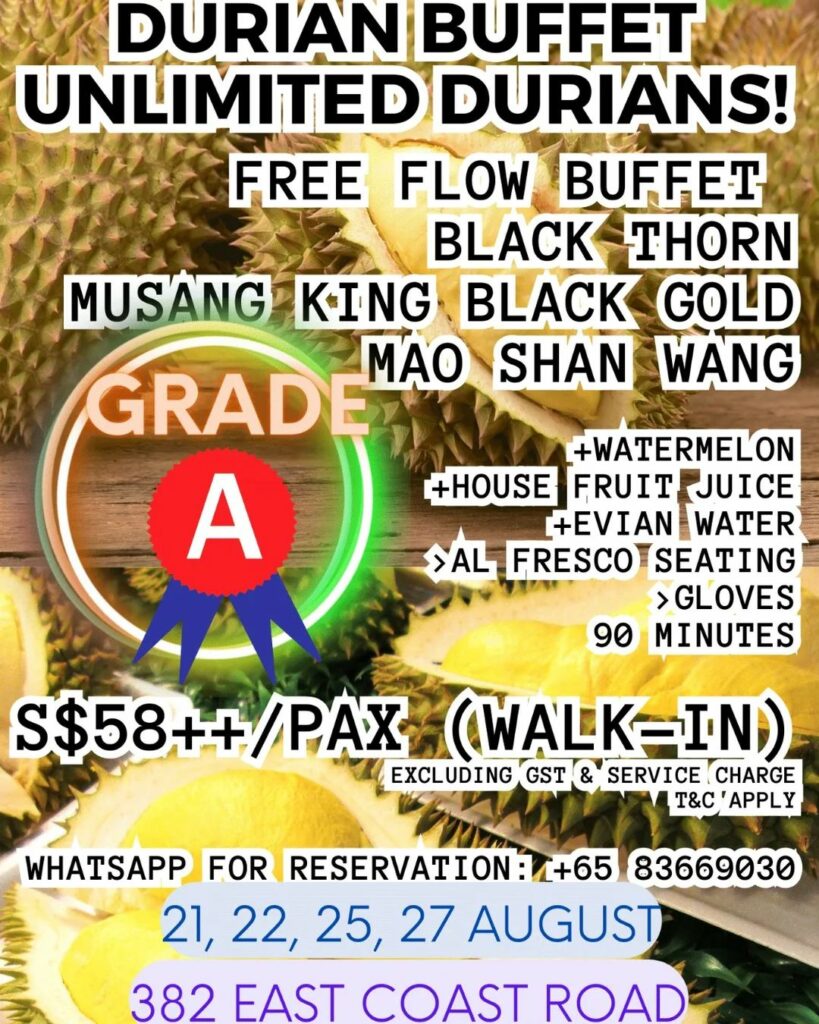 Da Jia Dou Hao Has Durian Buffet For $58++ At East Coast | Eatbook.sg