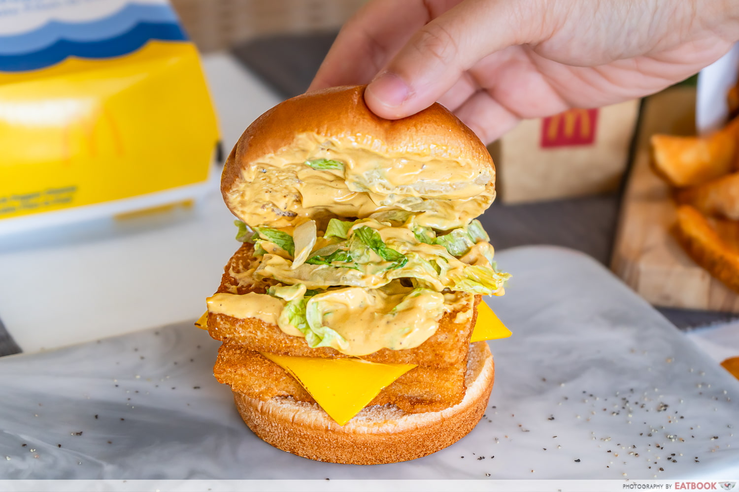 McDonald’s Has New Black Pepper Cheese Filet-O-Fish Burger | Eatbook.sg