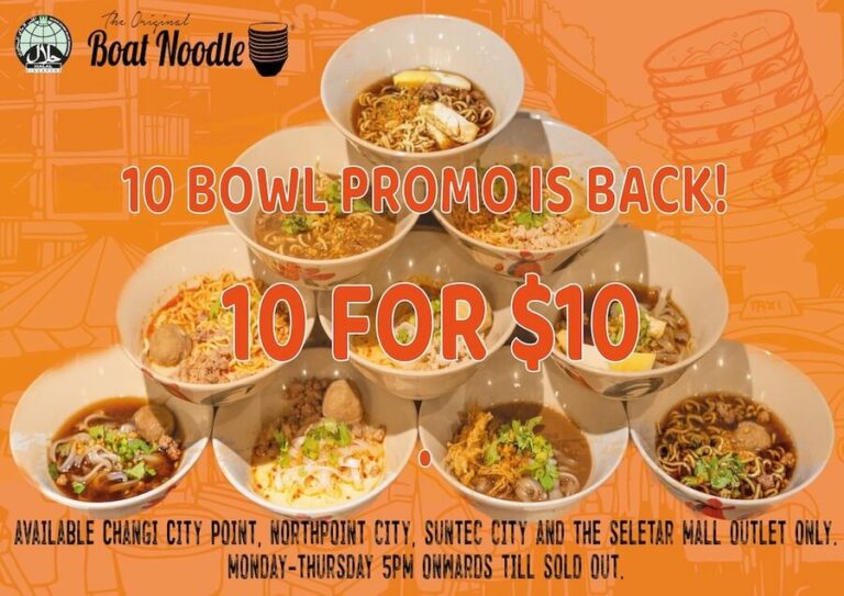 The Original Boat Noodle Has 10 For $10 Thai Boat Noodles | Eatbook.sg