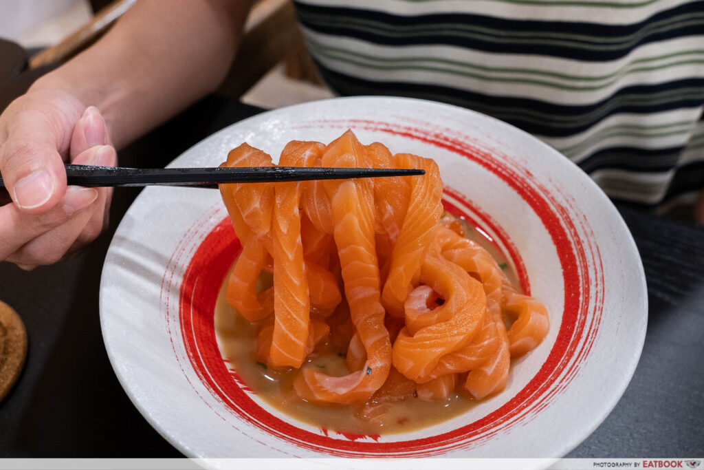 Sakeshi: Thick-Cut Salmon “Noodles” At Beauty World | Eatbook.sg